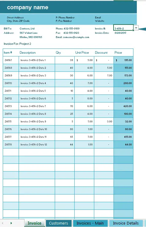 19 Simple Invoice Tracking Spreadsheet Pics Invoice Template Ideas