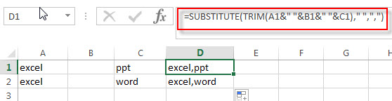 How To Join Text From Two Or More Cells Into One Cell Separated By 