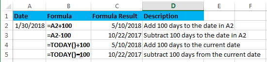 How To Add Subtract Days Months And Years To Date In Excel Free 