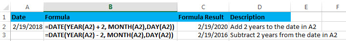 How To Add Subtract Days Months And Years To Date In Excel Free 