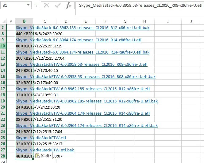 Name Of Files To Excel