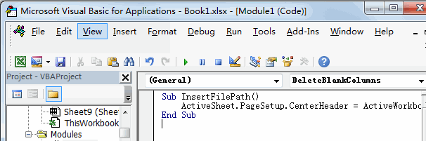 Insert The File Path and Filename into Header or Footer - Free Excel ...