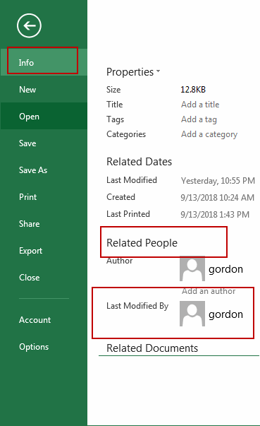 Get And Insert The Last Modified User Name In Excel Free Excel Tutorial