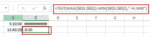 How To Display Negative Time Value In Excel OneSite
