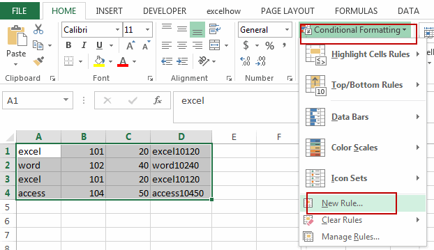 How To Find And Highlight Duplicate Rows In Excel Free Excel Tutorial
