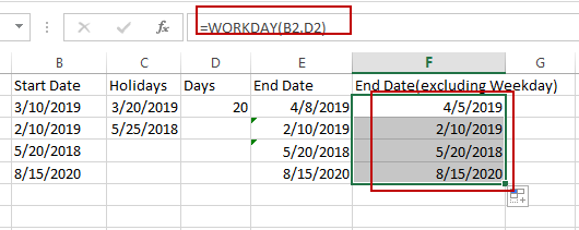 How To Add Days To Date Excluding Weekends And Holidays In Excel Free 