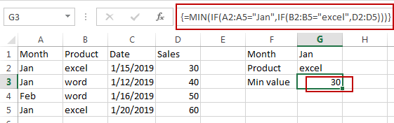 How To Find Max And Min Value With Single Or Multiple Criteria In Excel 