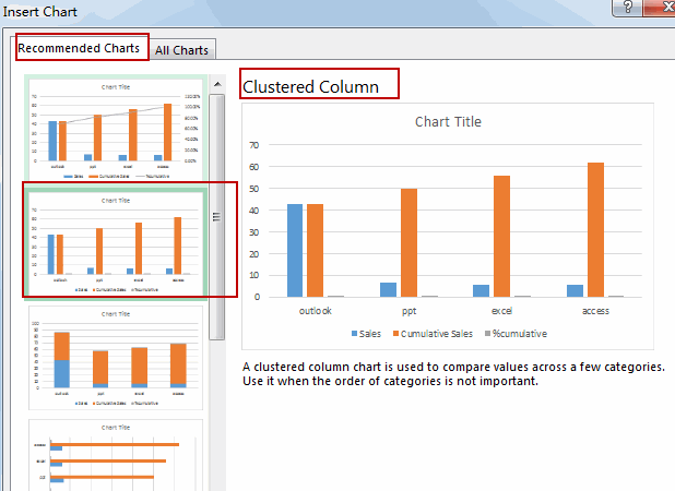 How To Create A Pareto Chart In Excel 2013 2016 Free Excel Tutorial
