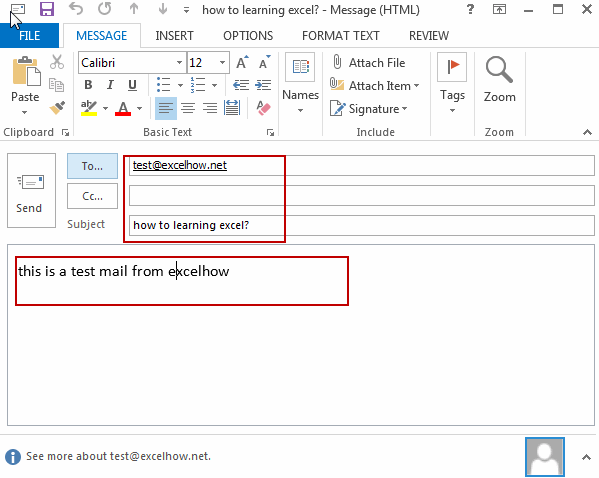 How To Send Email Using Hyperlink Function In Excel Free Excel Tutorial