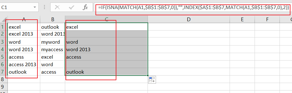 How To Align Duplicate Values Within Two Columns In Excel Free Excel Tutorial