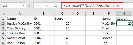 How To Lookup Value By VLOOKUP Partial Match In Excel Free Excel Tutorial