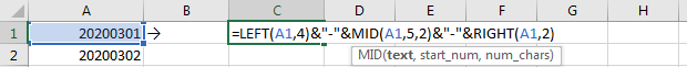 How To Add Dashes Into Numeric String Phone Number SSN In Excel Free 