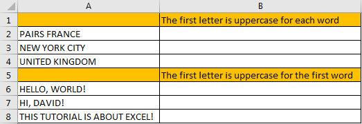 How To Convert Uppercase To Lowercase Except The First Letter In Excel Free Excel Tutorial
