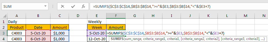 How To Sum By Week In Excel Free Excel Tutorial
