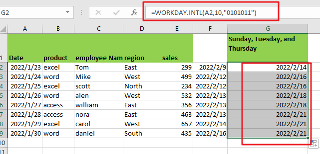 Adding Days Exclude Specific Days Of Week Free Excel Tutorial