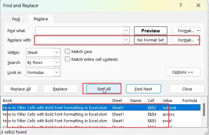 How To Filter Cells With Bold Font Formatting In Excel Free Excel Tutorial