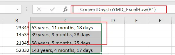  How To Convert Days To Years Months Days In Excel Free Excel Tutorial